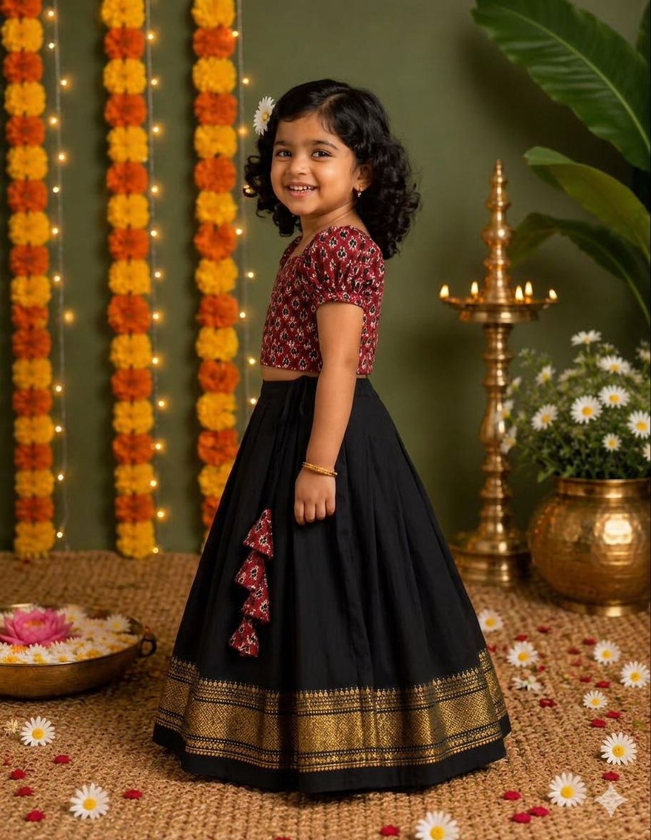 Varnika Ikat Pattu Pavadai Set-Pre order only-Delivery after 20th June